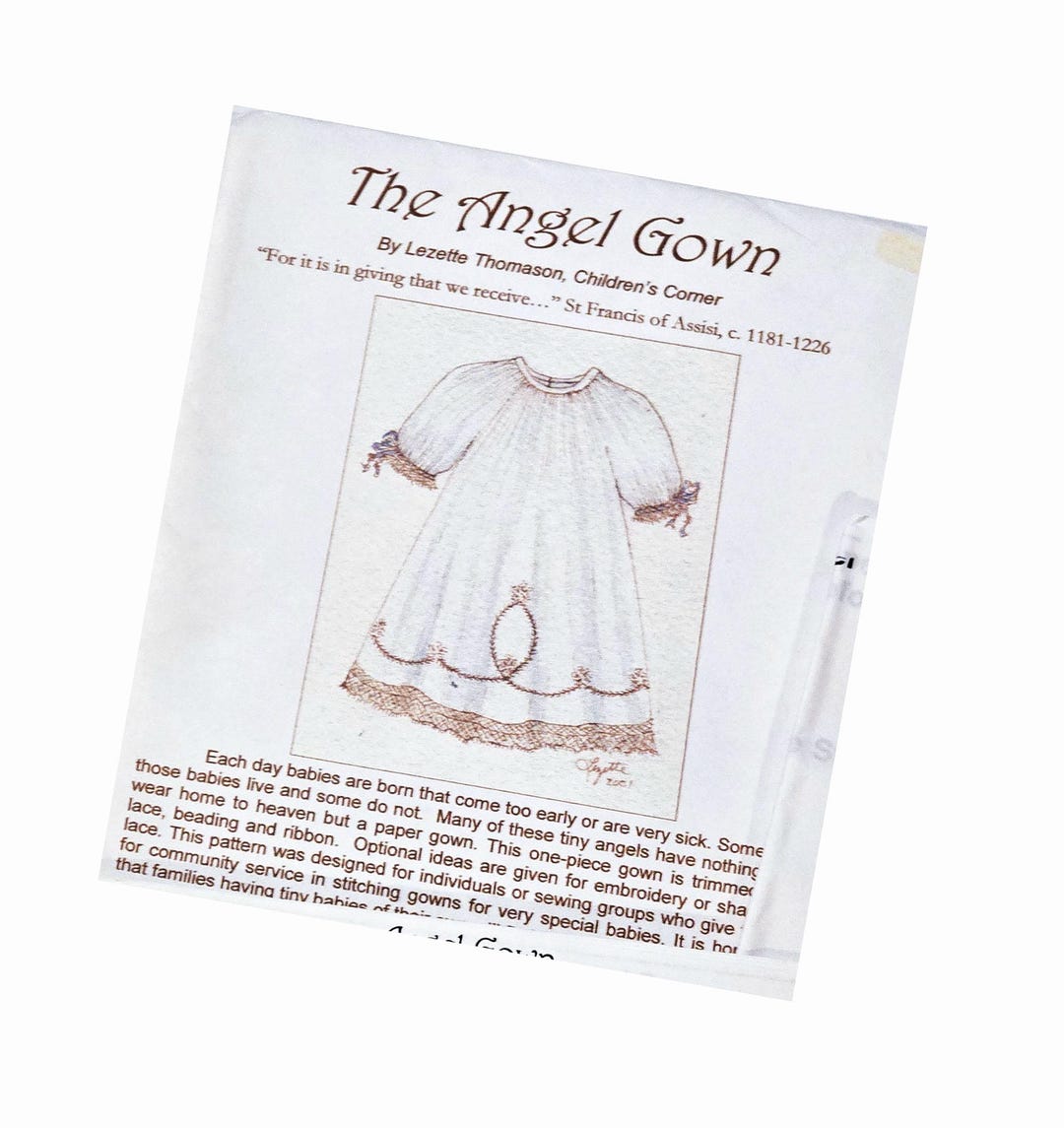 The Angel Gown Sewing Pattern. - Etsy