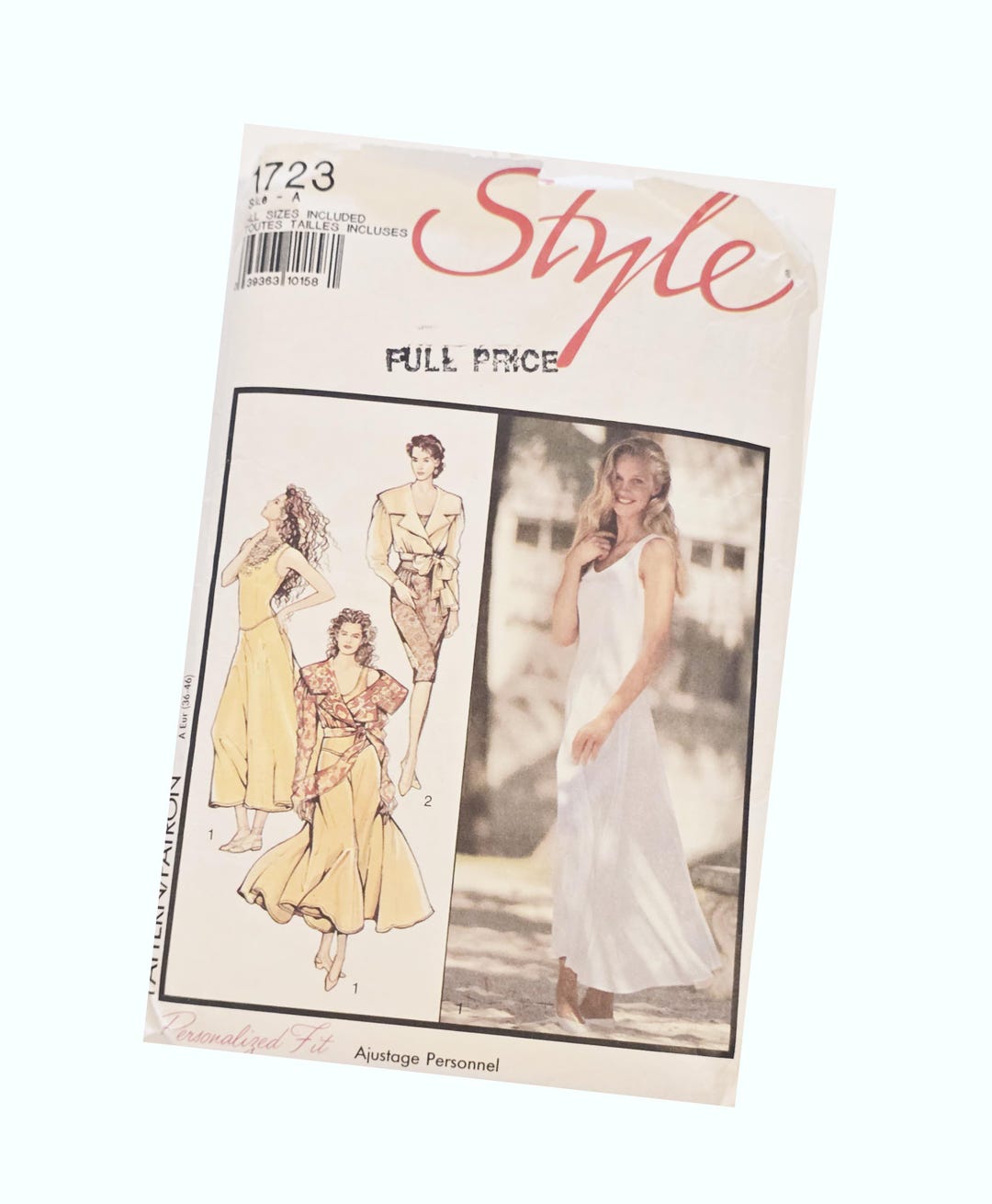 Style 1723 Flowing Dress and Jacket Sewing Pattern. - Etsy