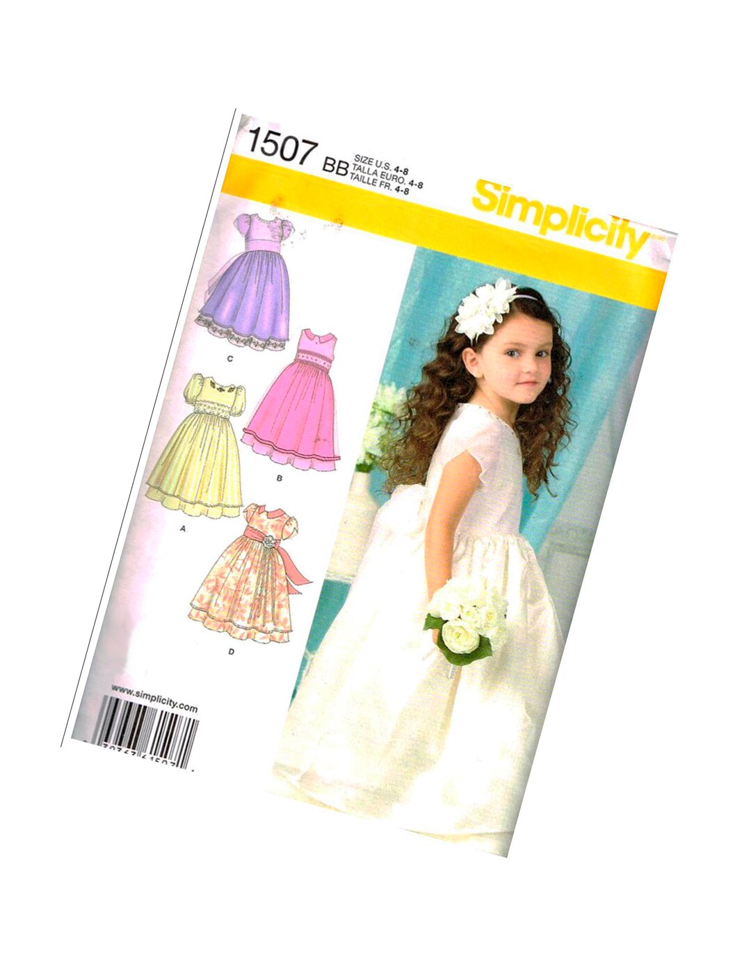 Simplicity 1507 Little Girls Dress Pattern. Perfect for Formal Events ...