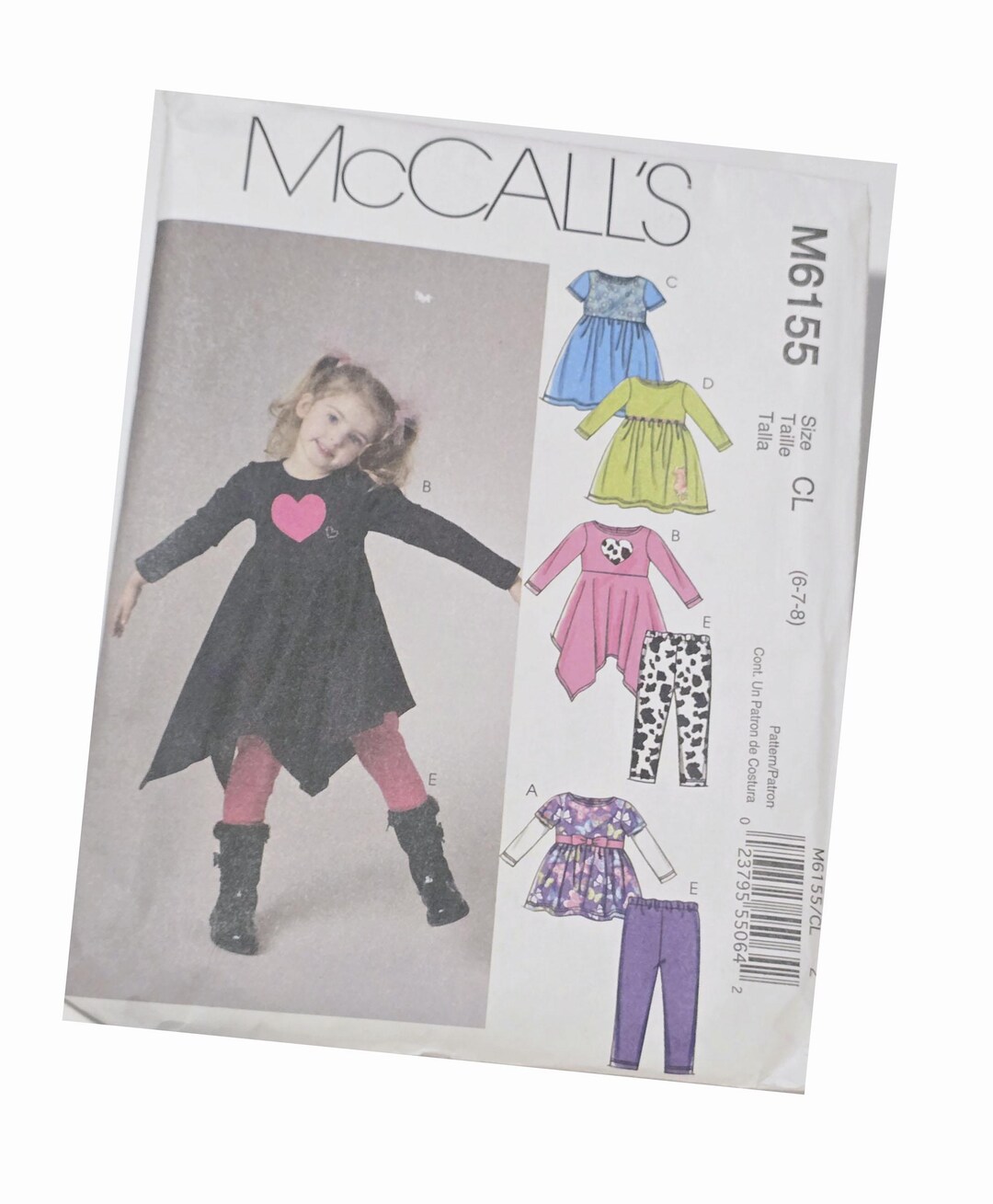 Little Girls & Girls Knit Swing Top Dress, Top and Pant Sewing Pattern ...