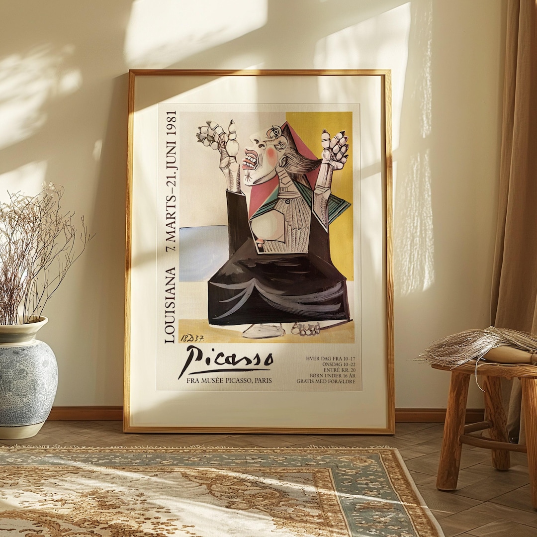Picasso Louisiana Exhibition Poster, 1981 Picasso Art Print, Picasso ...