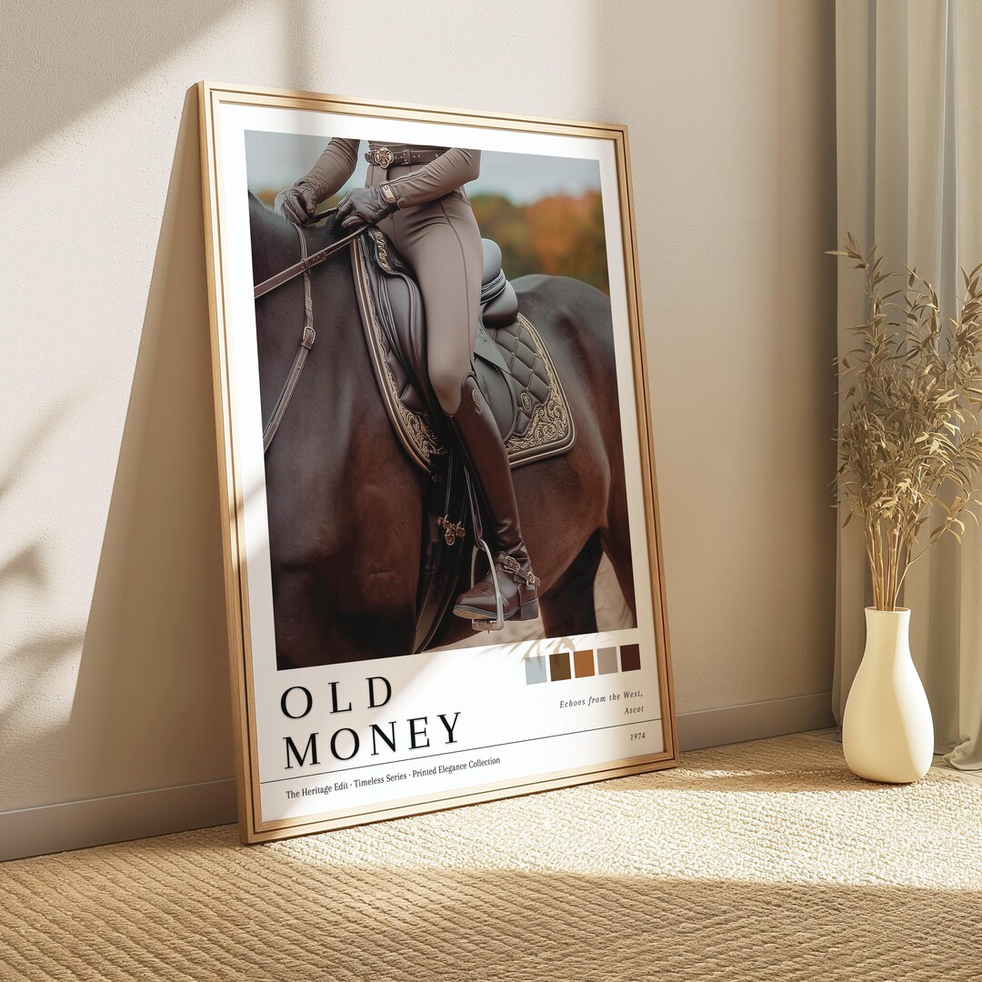 Woman on Horse Old Money Print, Atoil Equestrian Wallpaper, Luxury ...
