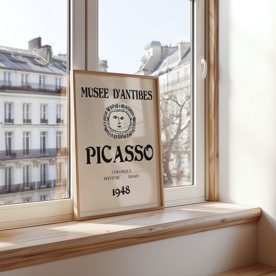 Picasso Museum D’antibes 1948 Poster, Vintage Picasso Wall Art, Ceramic ...