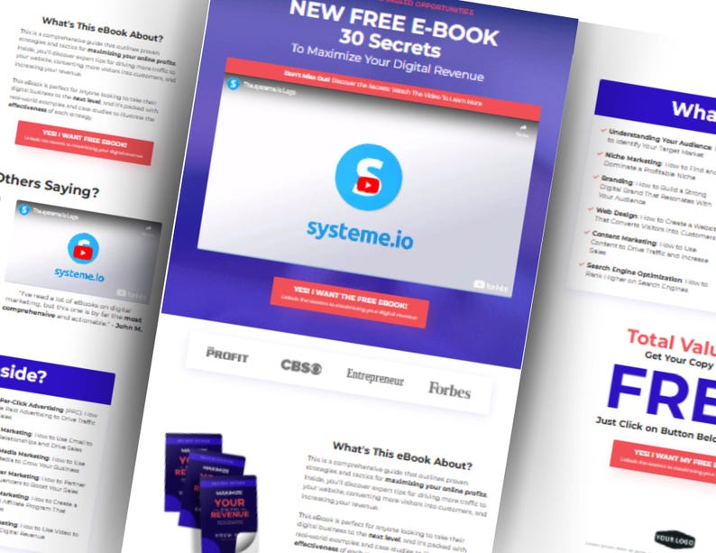 Systeme Io Landing Page Funnel Templates | Lead Generation for Service ...
