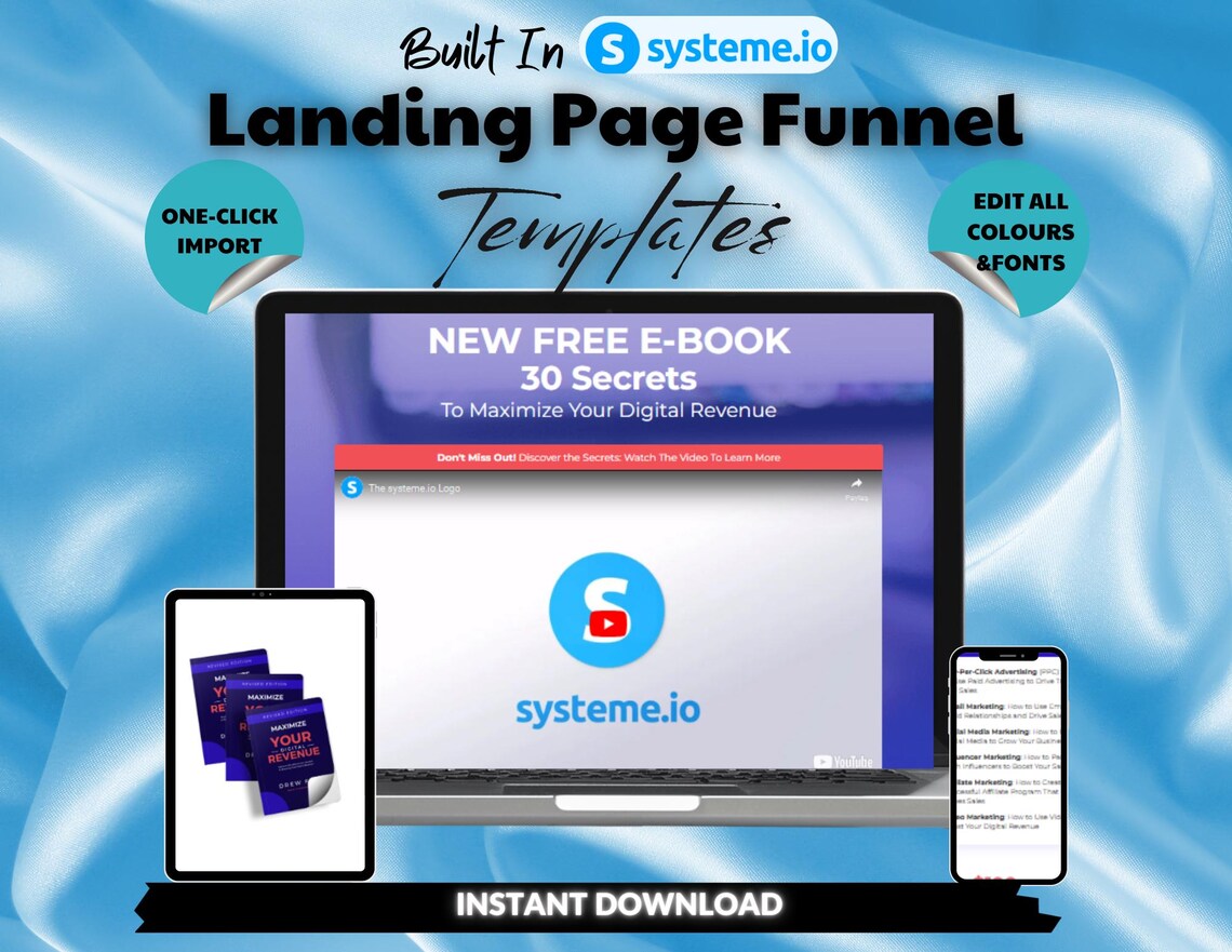 Systeme Io Landing Page Funnel Templates | Lead Generation for Service ...