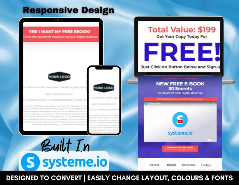 Systeme Io Landing Page Funnel Templates | Lead Generation for Service ...