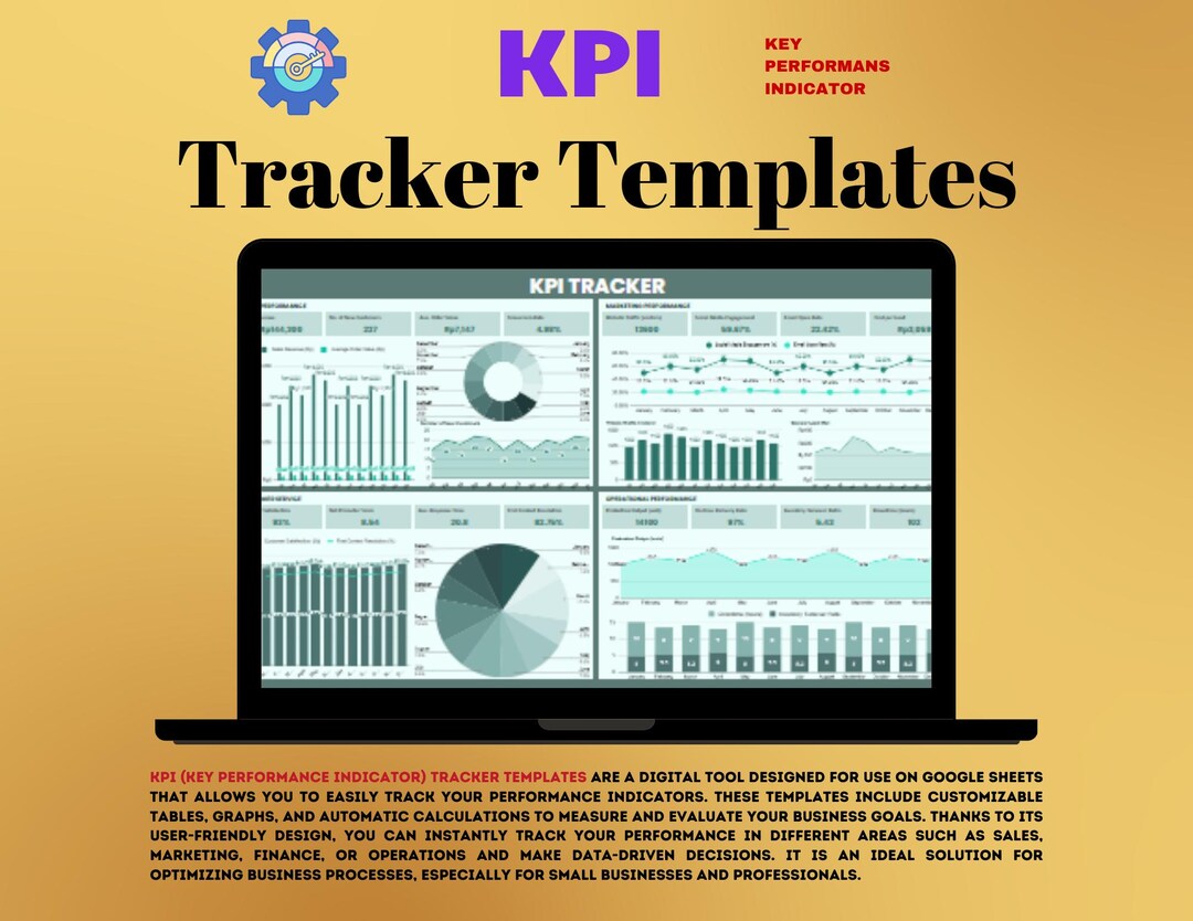 KPI Tracker Template, Editable Excel & Google Sheets, Business Metrics ...