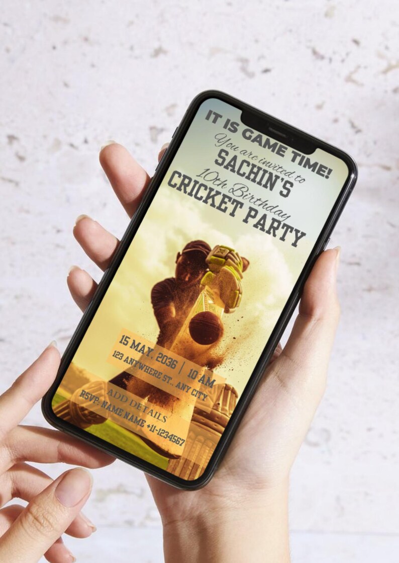 Cricket Birthday Party Invitation Template: Editable Digital Download ...
