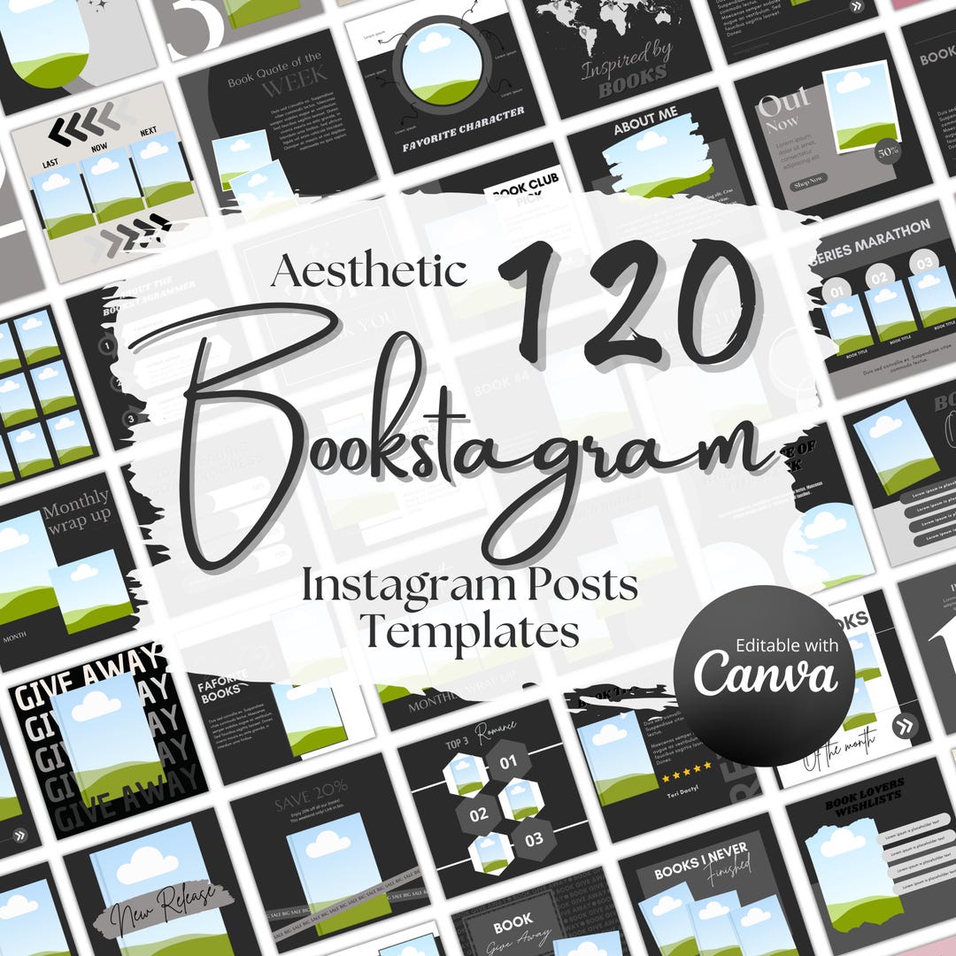 Bookstagram Book Instagram Posts Canva Template Instagram Book Review ...
