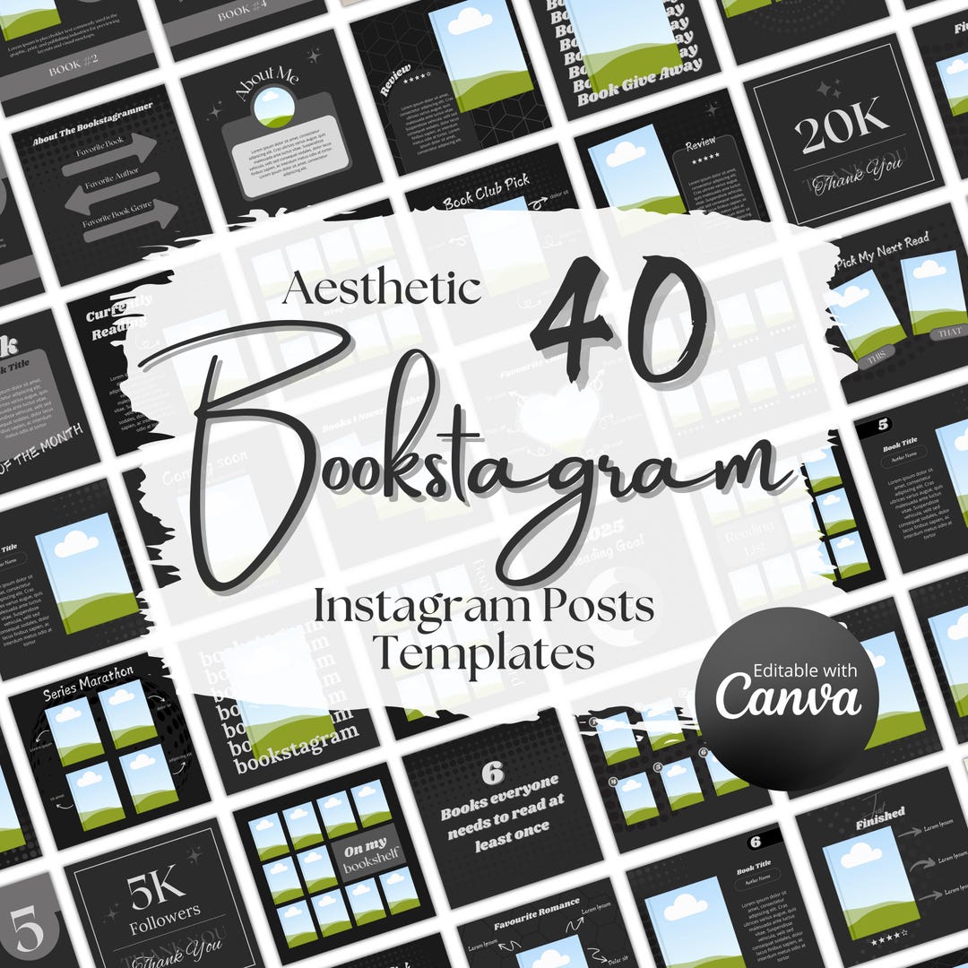 Book Instagram Bookstagram Posts Canva Template Instagram Book Review ...