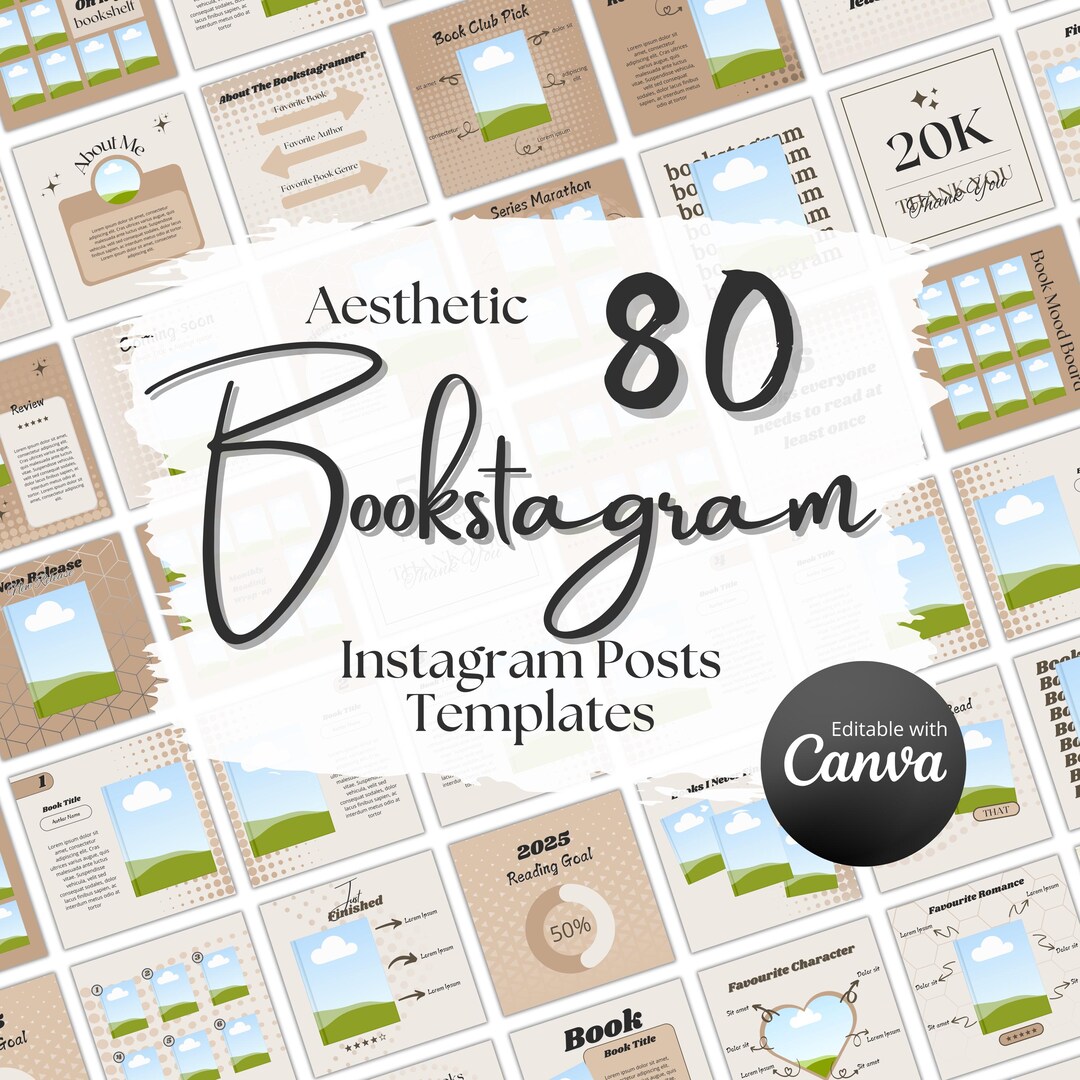 Book Instagram Bookstagram Posts Canva Template Instagram Book Review ...