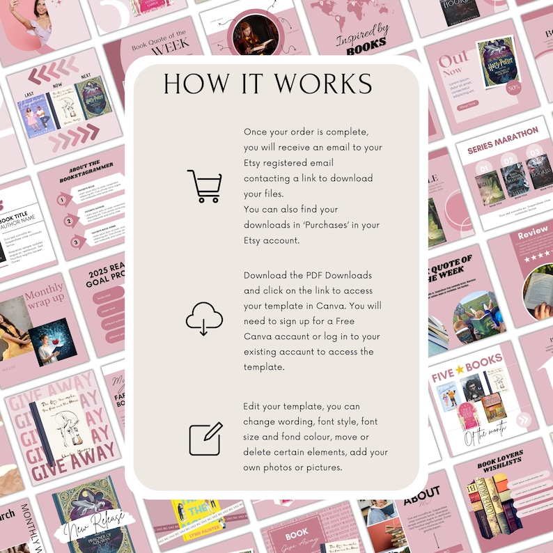 Bookstagram Book Instagram Posts Canva Template Instagram Book Review ...