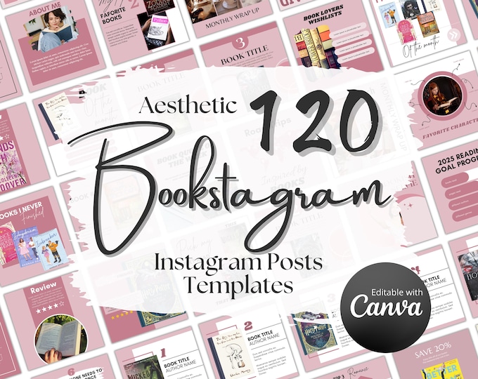 Book Instagram Bookstagram Template Canva Bookish Instagram Book Trope ...