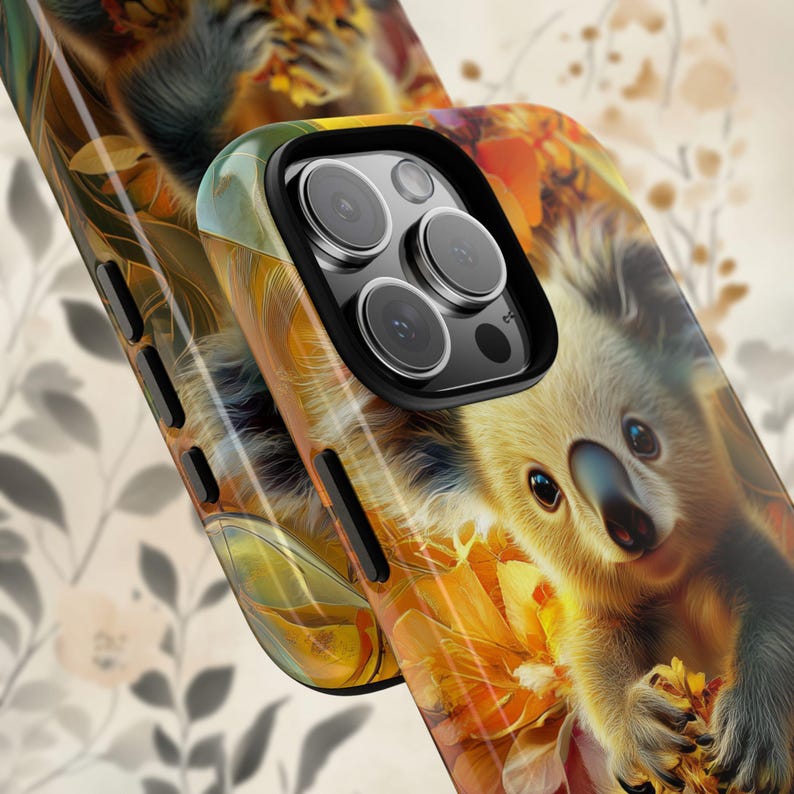 Cute Baby Koala Fantasy Art Tough Case for iPhone 12, 13, 14, 15, 16 ...