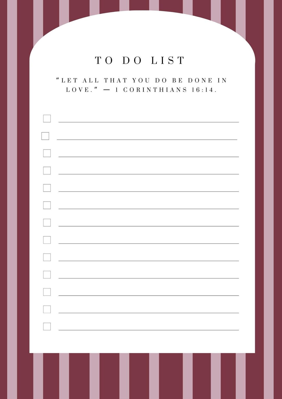 Printable Arch Minimalist to Do List - Etsy