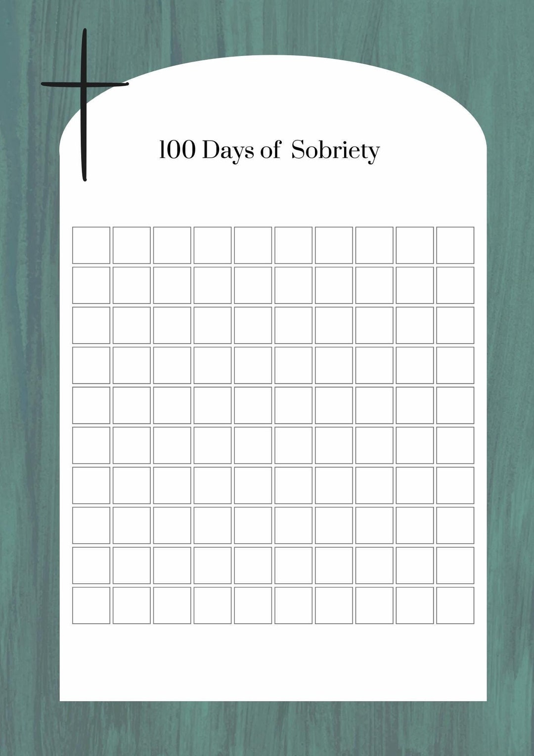 My 100 Days Sober- Printable - Etsy