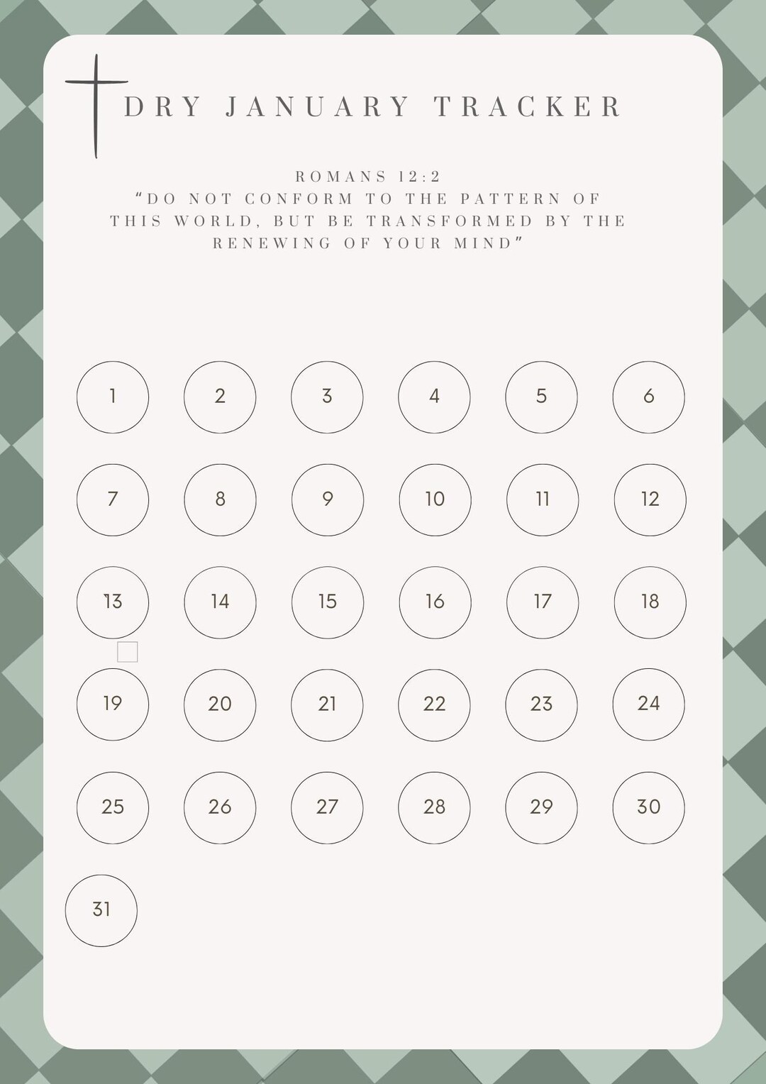 2025 Dry January Tracker - Etsy