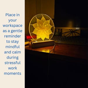 Bodhi Leaf Flower Lamp, Spiritual Mandala Decor, Relaxation Zen Night ...