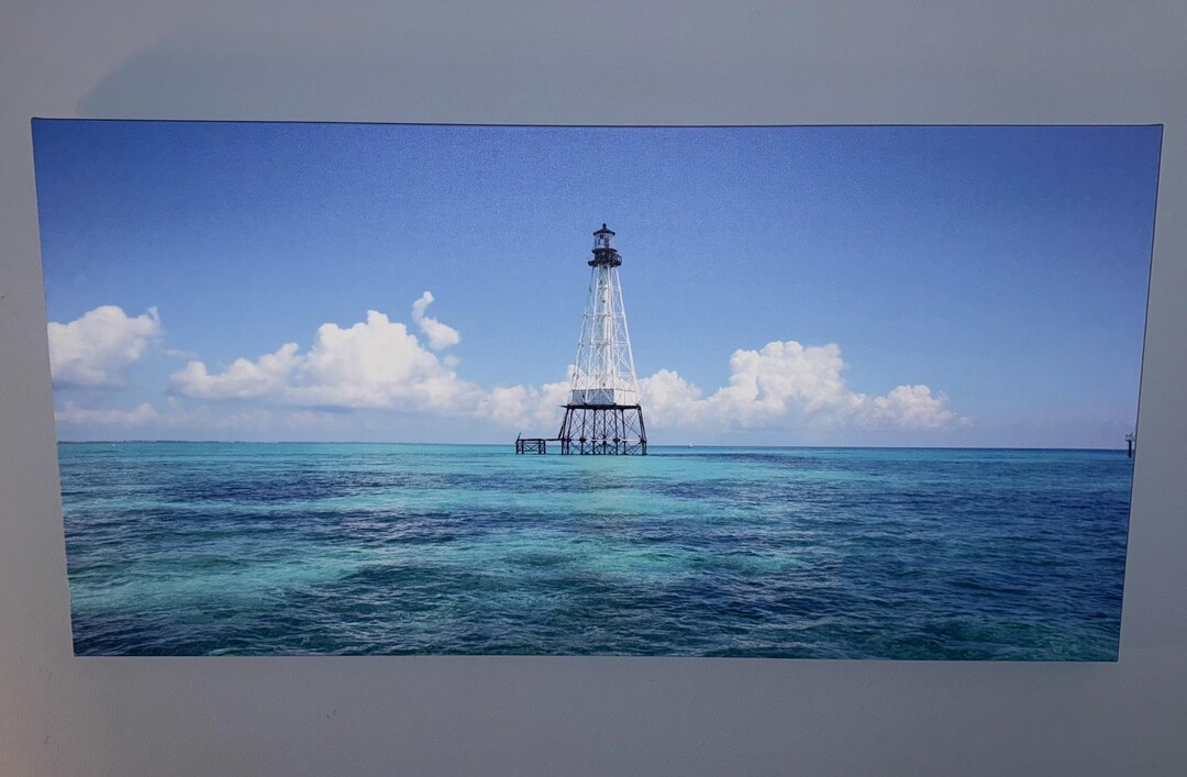 Alligator Reef Lighthouse Printed on Canvas - Etsy