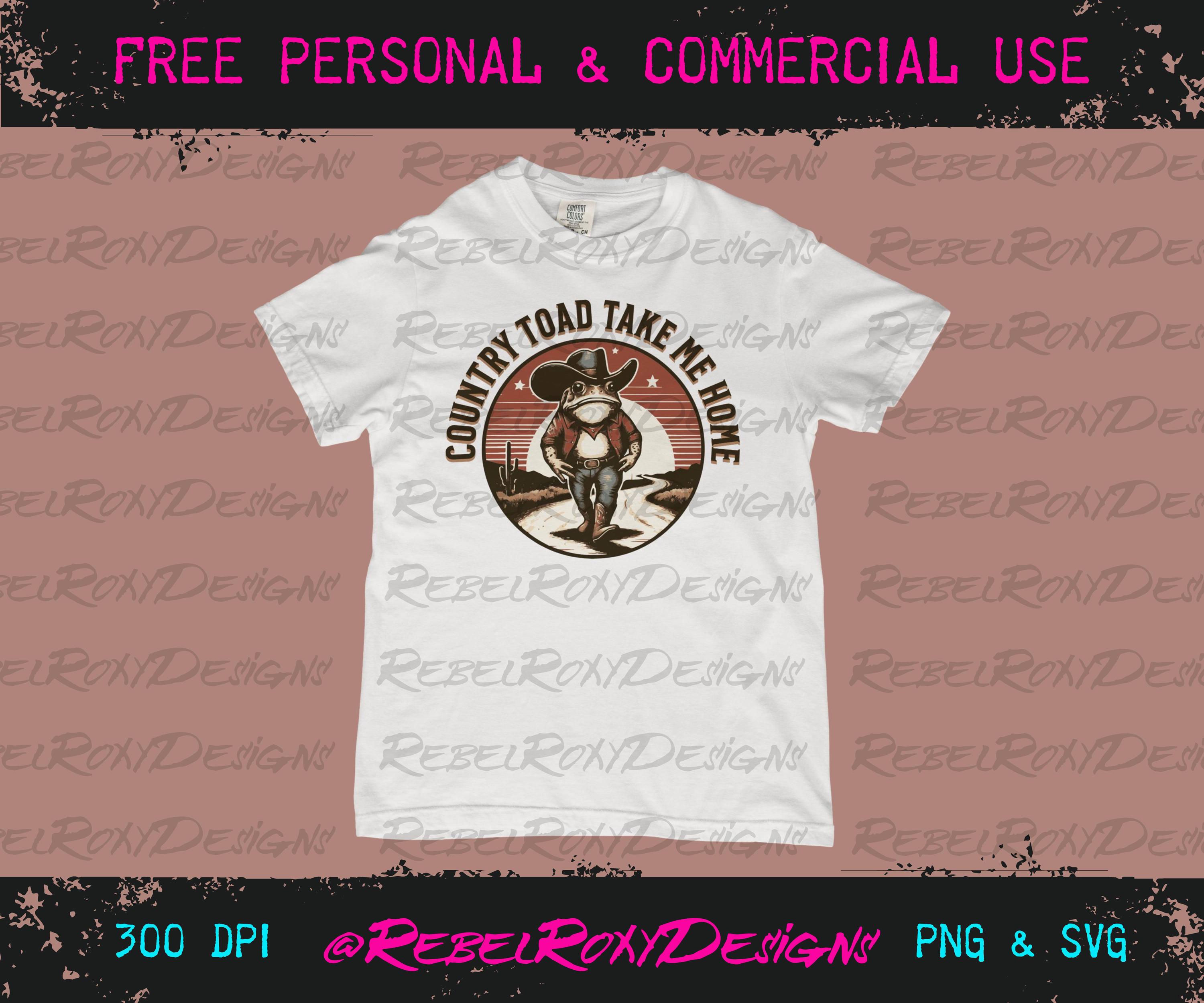 Country Toad Take Me Home - Funny Country Western Cowboy Toad Design ...