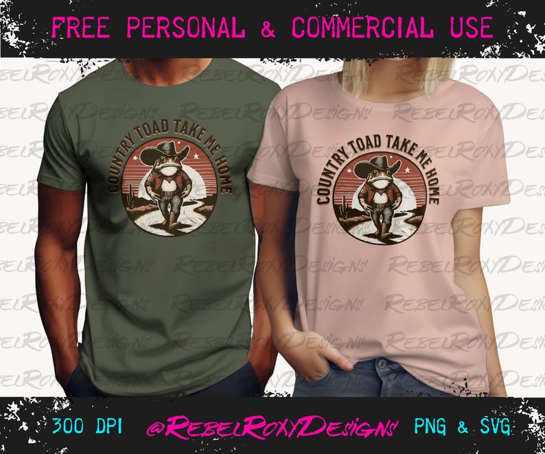 Country Toad Take Me Home - Funny Country Western Cowboy Toad Design ...
