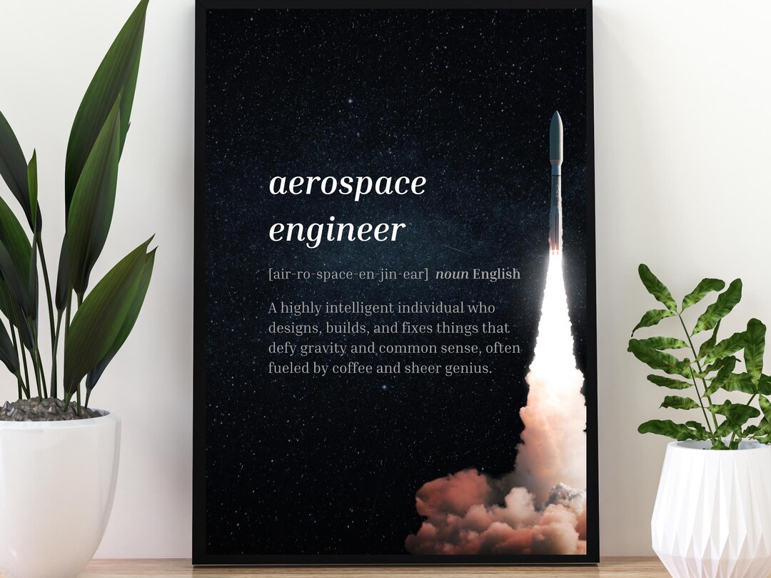 Aerospace Engineer Humorous Definition | Job-themed Gift Wall Art Print ...