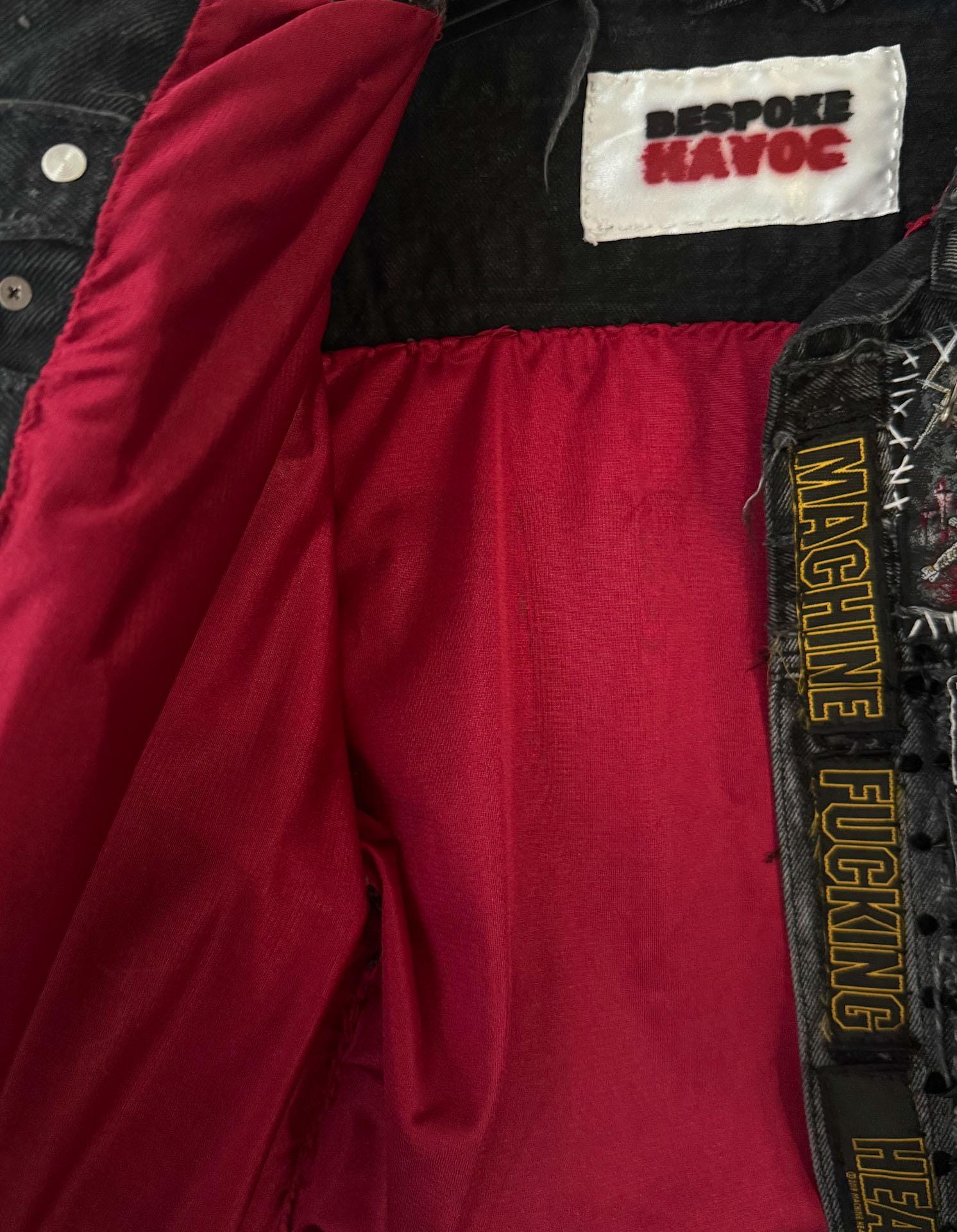 Custom Heavy Metal Patchwork Denim Jacket With Studs Handmade ...