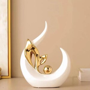 Luxury Ceramic & Gold Ornaments: Modern Home Decor Gifts - Etsy