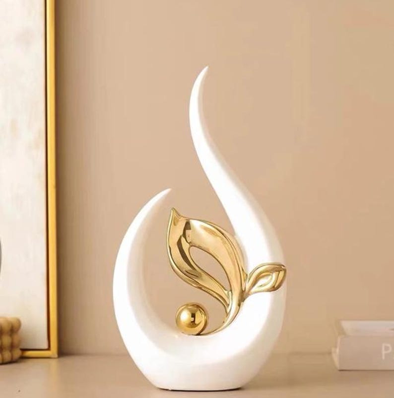 Luxury Ceramic & Gold Ornaments: Modern Home Decor Gifts - Etsy