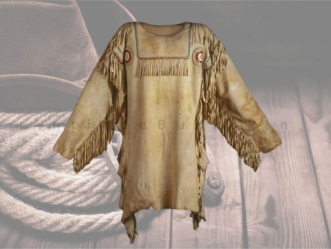 Buffalo Hide War Shirt, Native-inspired Powwow Regalia Vintage ...