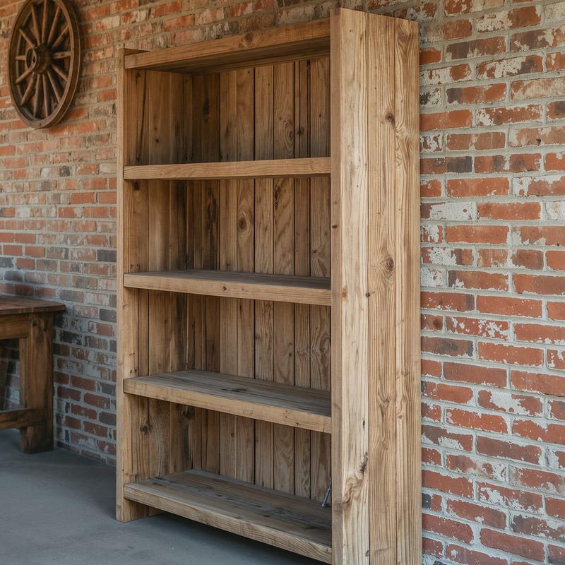 Rustic Bookcase - Etsy