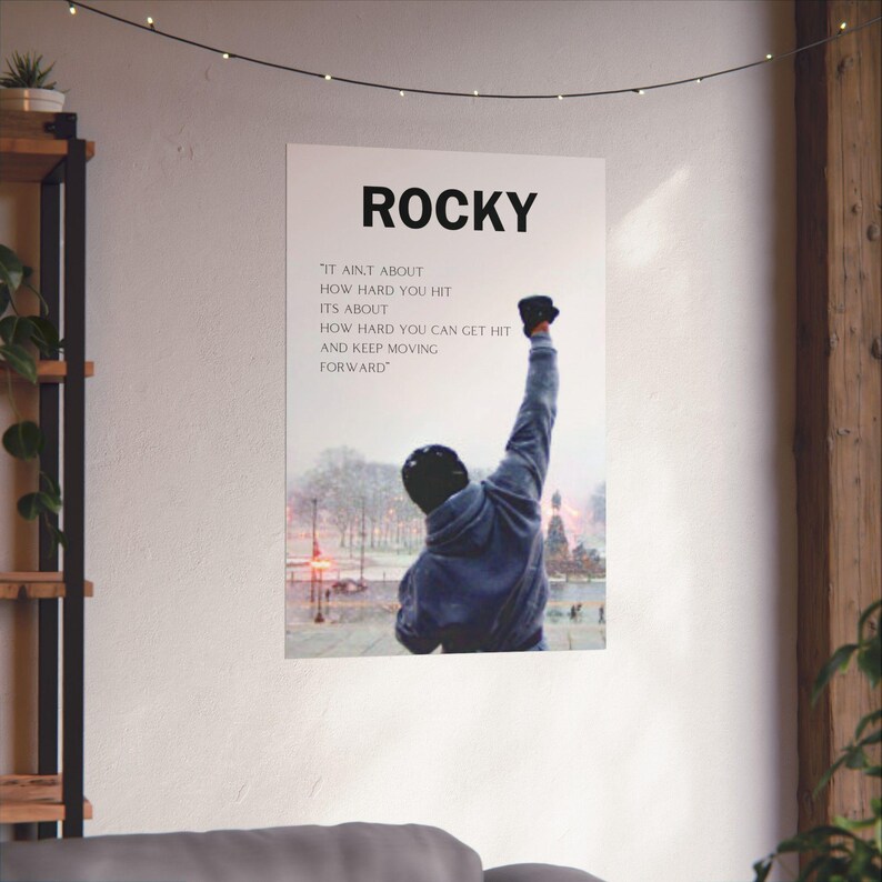 Rocky Balboa Quote Art Print, Vertical Fitness Motivation Poster, Gym ...