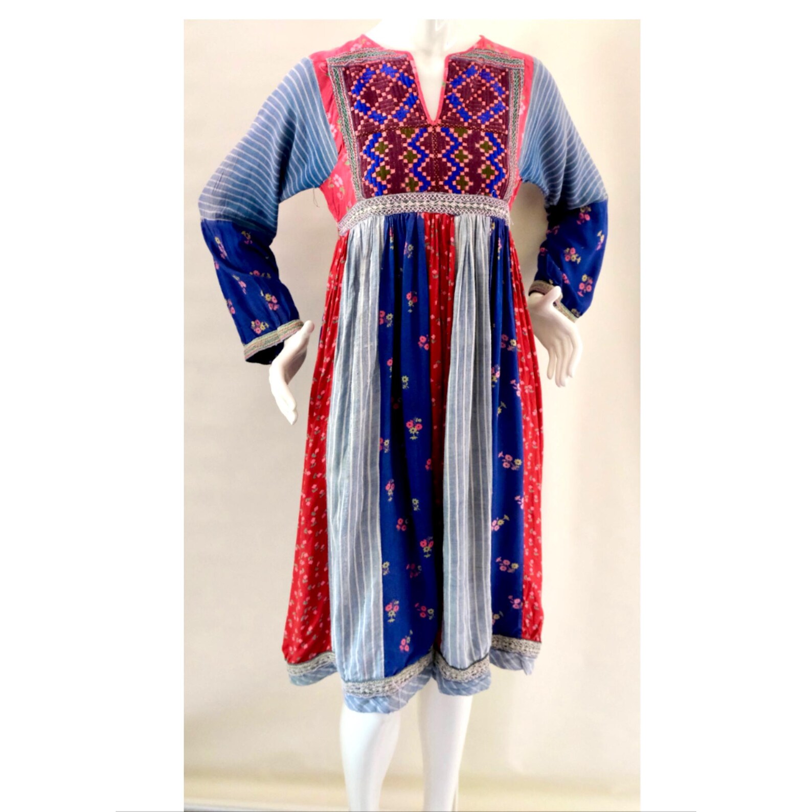 Janet Wood for Monsoon Vintage Afghan Style Dress Made in 1974 for the ...