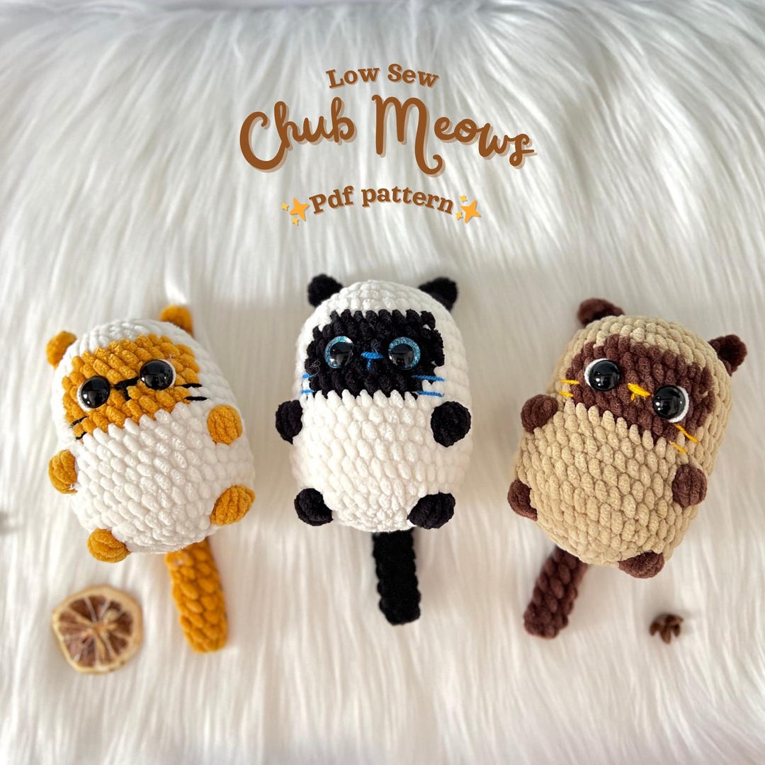 Low Sew Cute Cats Crochet Patterns | Amigurumi Crochet Pattern | Cat ...