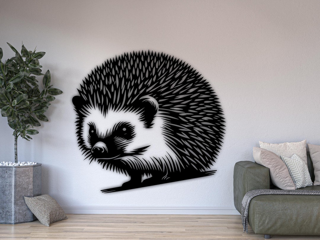 Hedgehog Svg, Hedgehog Laser Cut, Hedgehog Dxf, Hedgehog Metal Wall Art ...