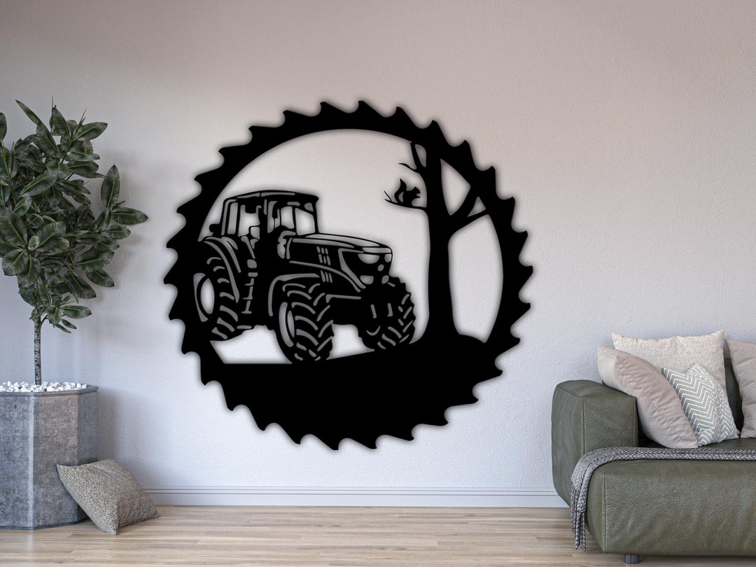 Tractor Svg, Tractor Laser Cut, Tractor Dxf, Tractor Metal Wall Art ...