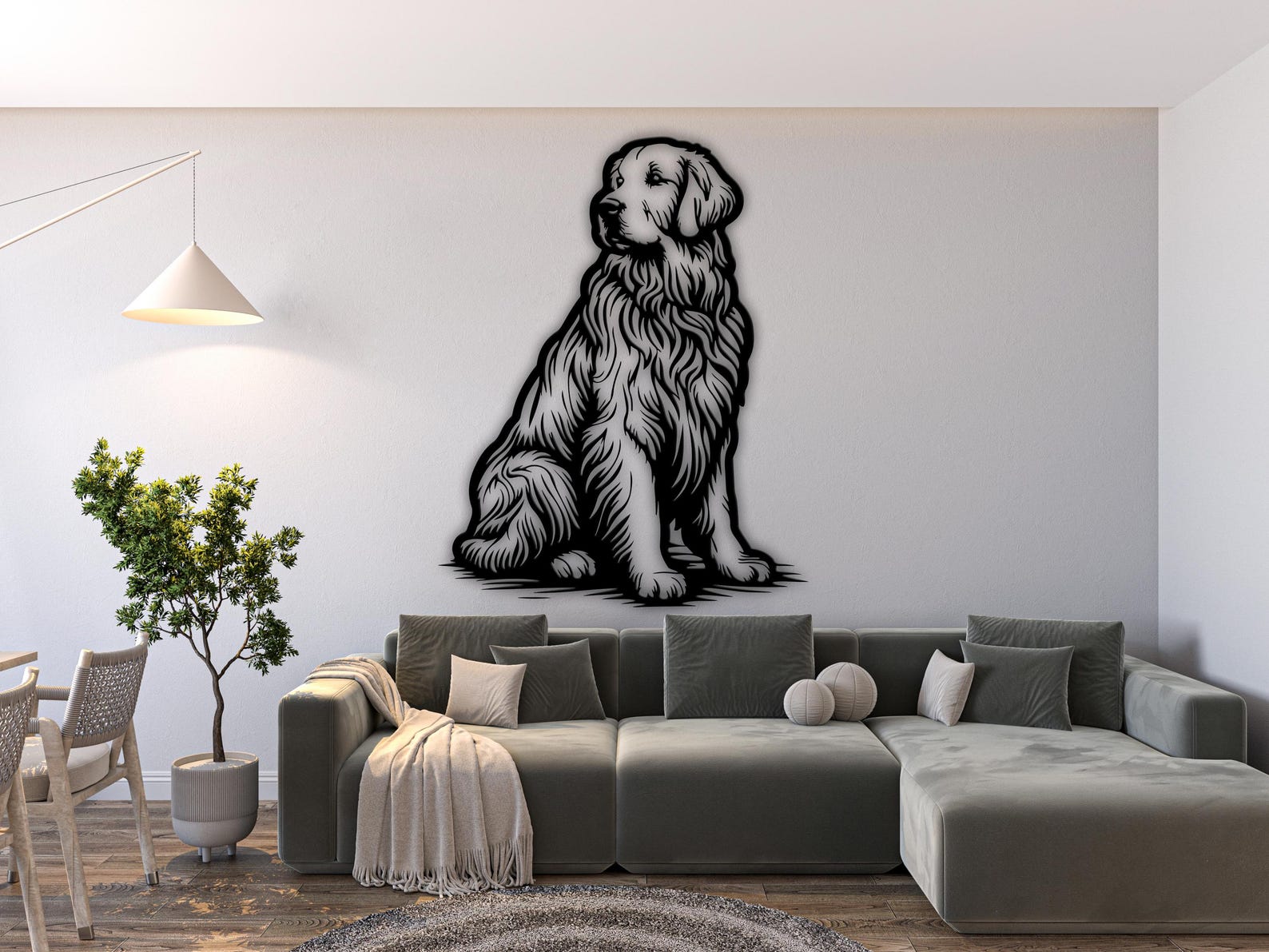 Golden Retriever Svg, Golden Retriever Laser Cut, Golden Retriever Dxf ...