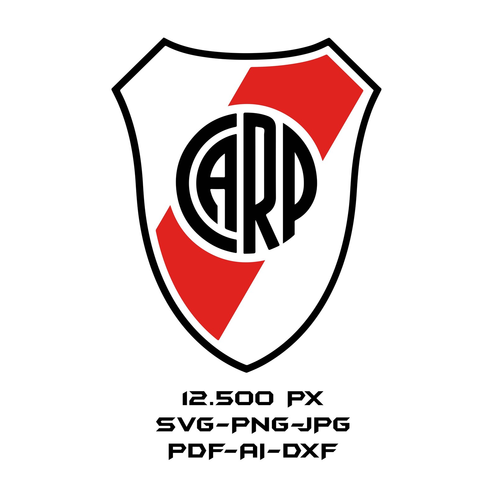 CA River Plate Logo Svg, River Plate Laser Cut, River Plate Dxf, River ...