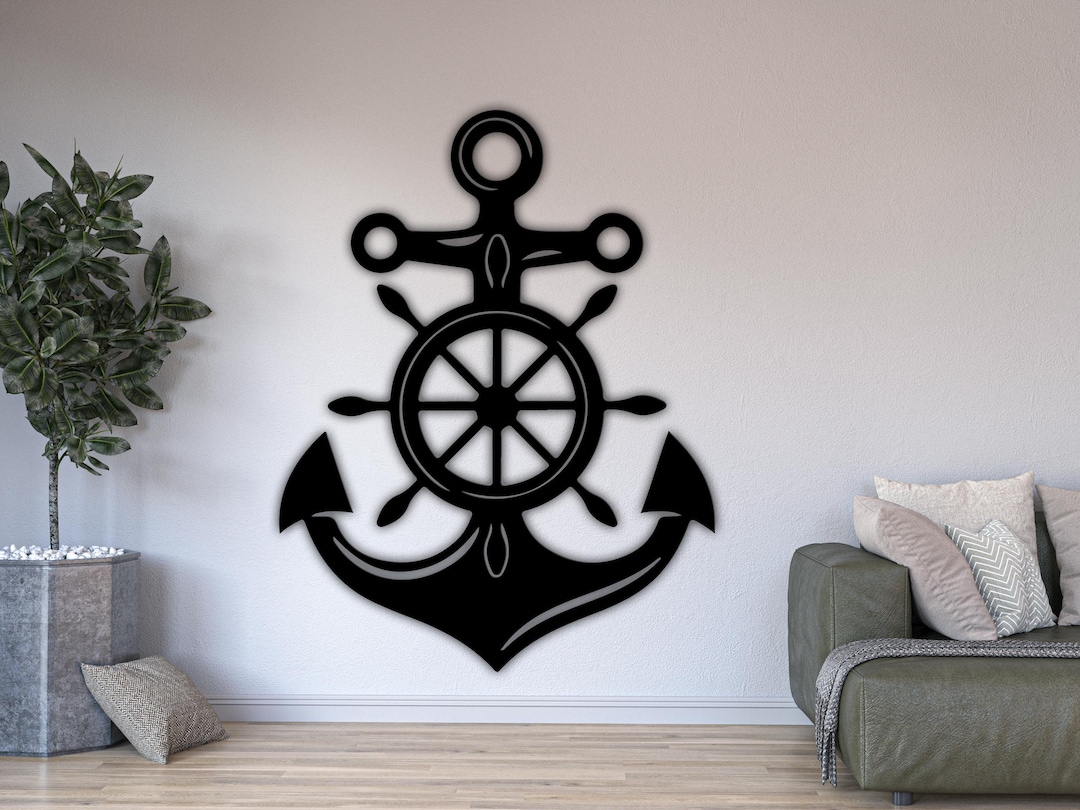 Ancher Svg, Ancher Laser Cut, Ancher Dxf, Ancher Metal Wall Art, Ancher ...