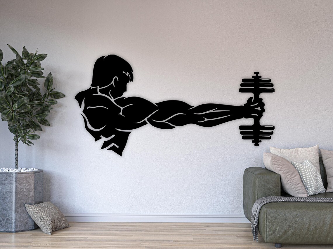 Gym Svg, Gym Laser Cut, Gym Dxf, Gym Metal Wall Art, Fitness Svg ...