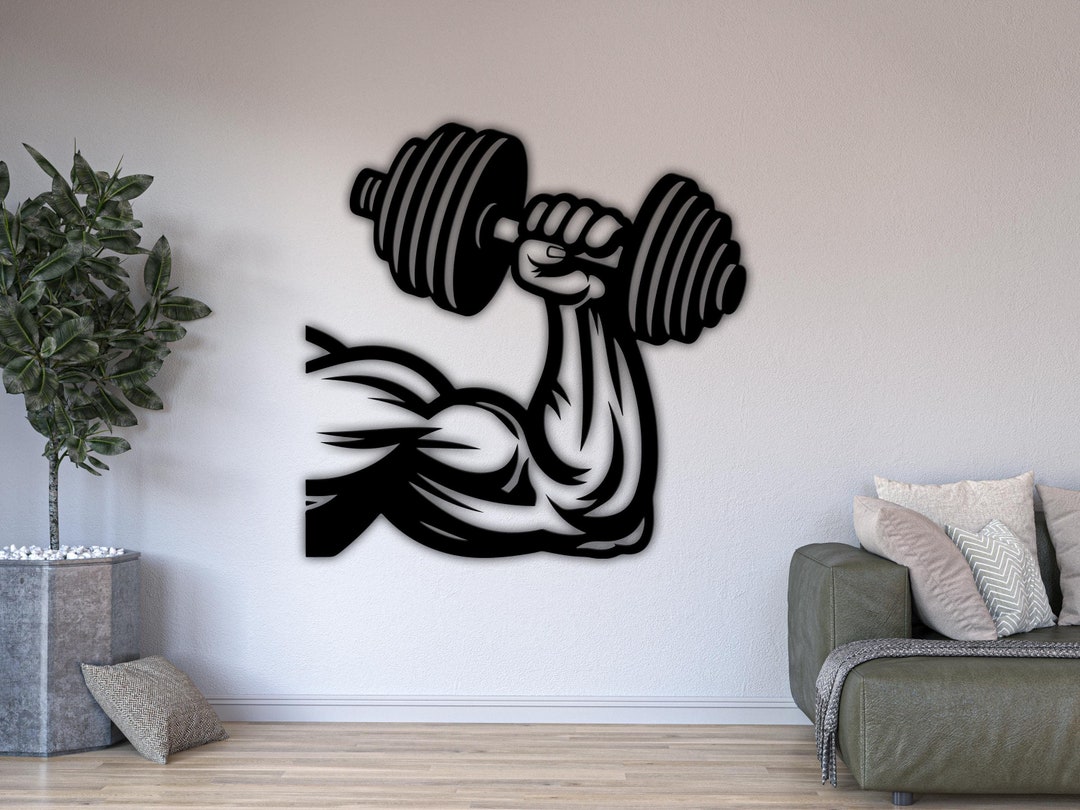 Gym Svg, Gym Laser Cut, Gym Dxf, Gym Metal Wall Art, Fitness Svg ...