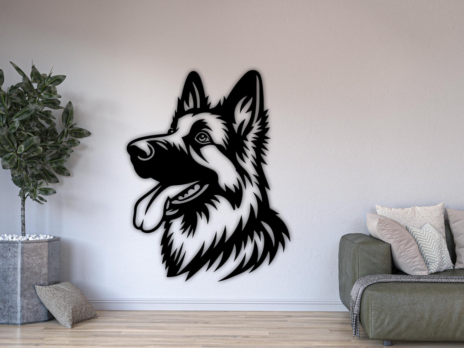 German Shepherd Svg, K9 Laser Cut, K9 Dxf, German Shepherd Metal Wall ...