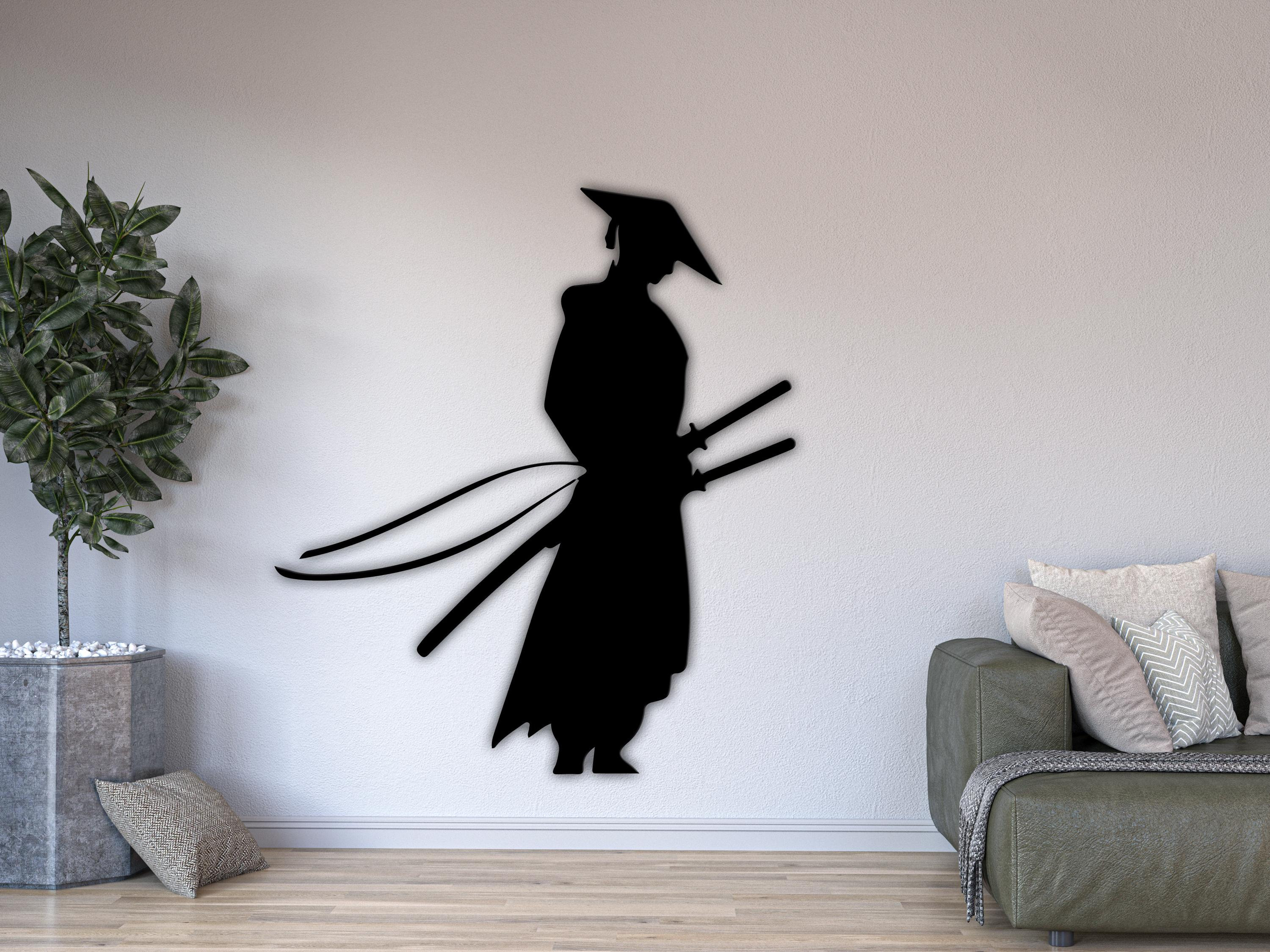 Samurai Metal Wall Art, Samurai Svg, Samurai Dxf, Samurai Laser Cut ...