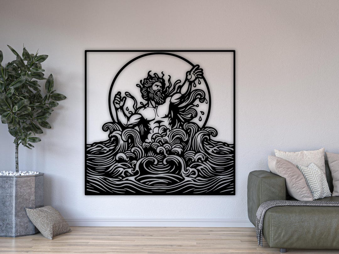 Poesidon Svg, Greek God Dxf Poesidon Head Laser Cut, Poesidon Dxf ...