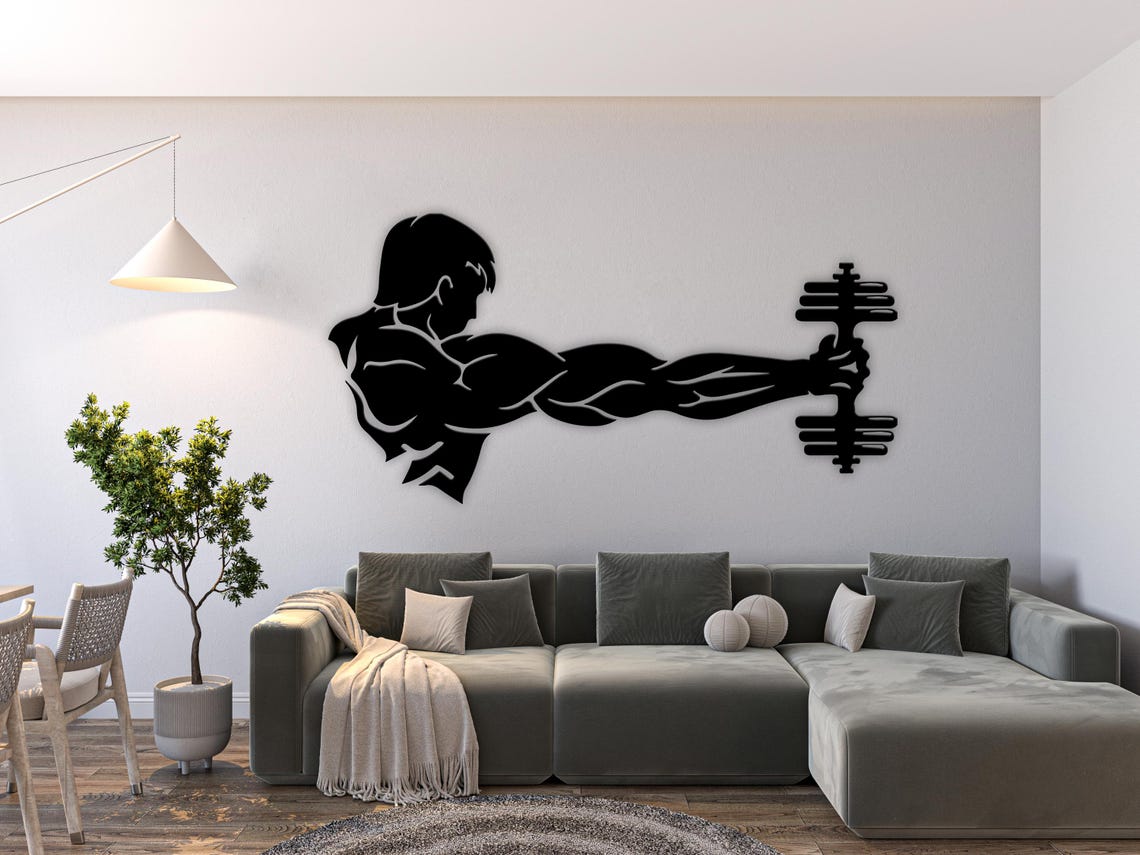 Gym Svg, Gym Laser Cut, Gym Dxf, Gym Metal Wall Art, Fitness Svg ...