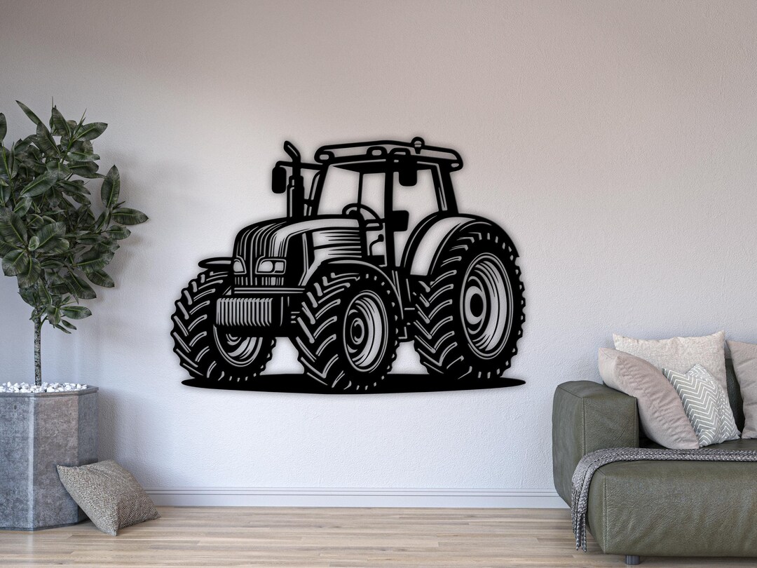 Tractor Svg, Tractor Laser Cut, Tractor Dxf, Tractor Metal Wall Art ...