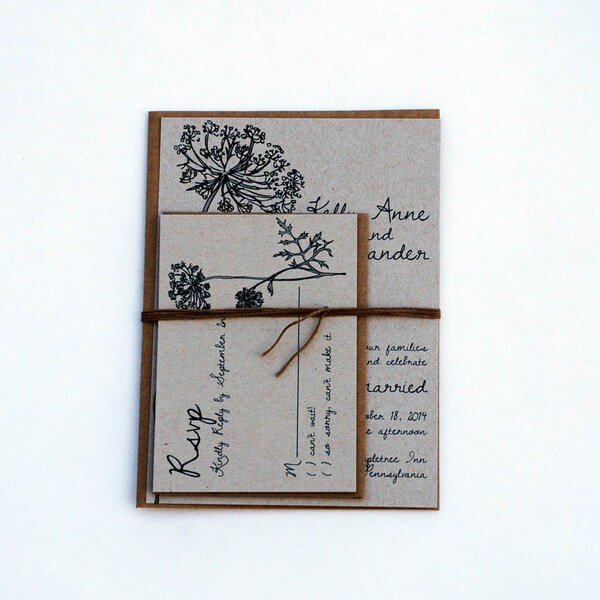 Kraft Invitation - Etsy
