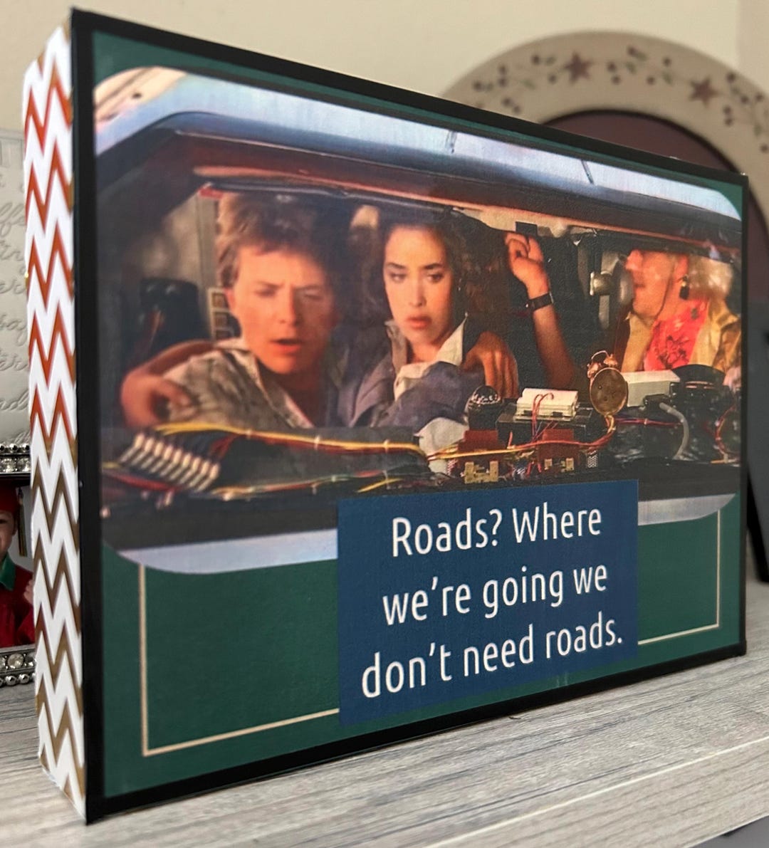 Back to the Future, "roads? Where We're Going We Don't Need Roads." - Etsy