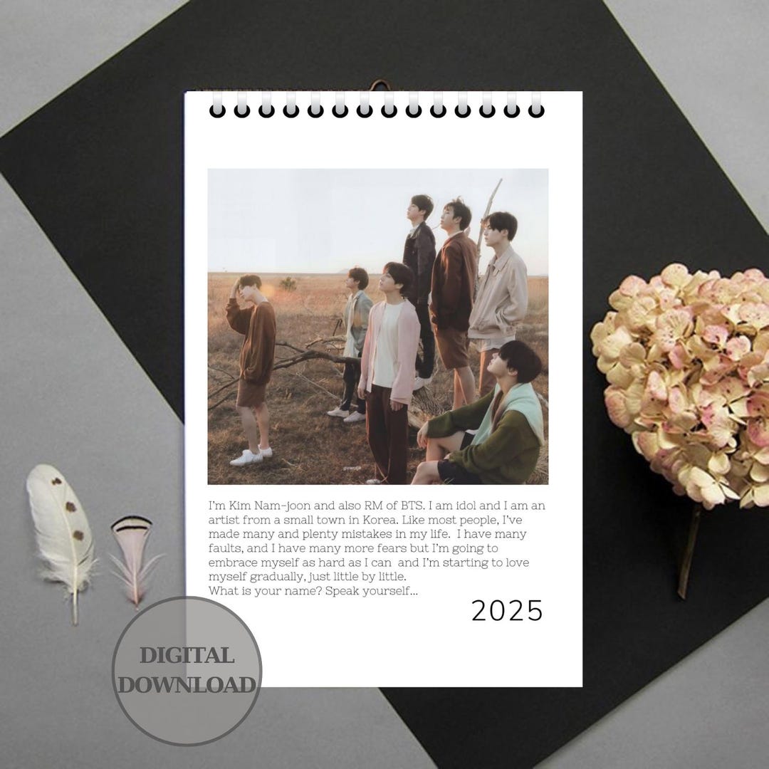 Buy 2025 BTS Calendar / A6 / BTS Digital Calendar / Printable ...