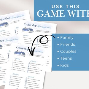 Cruise Ship Scavenger Hunt, Cruise Scavenger Hunt Printable, Ship ...